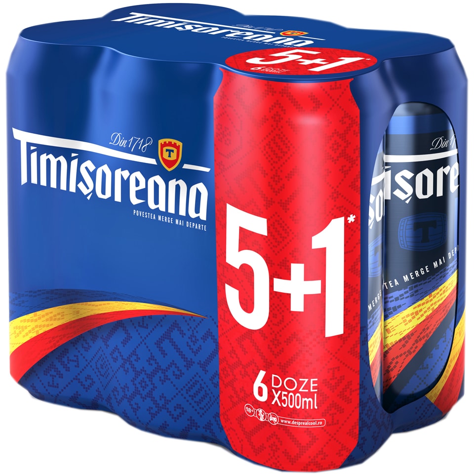 Timisoreana | Bere blonda 5+1x0.5L | Mega-image