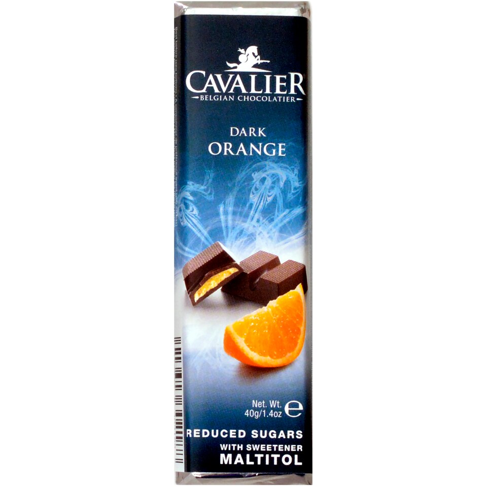 Cavalier | Baton de ciocolata cu portocale, fara zahar 40g | Mega-image