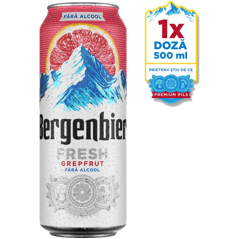 Bergenbier | Fresh | Bere blonda fara alcool, cu aroma de grapefruit 0 ...