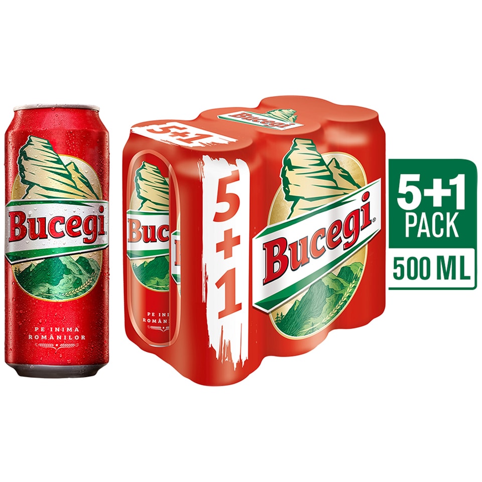 Bucegi | Bere blonda pasteurizata 6x0.5L | Mega-image
