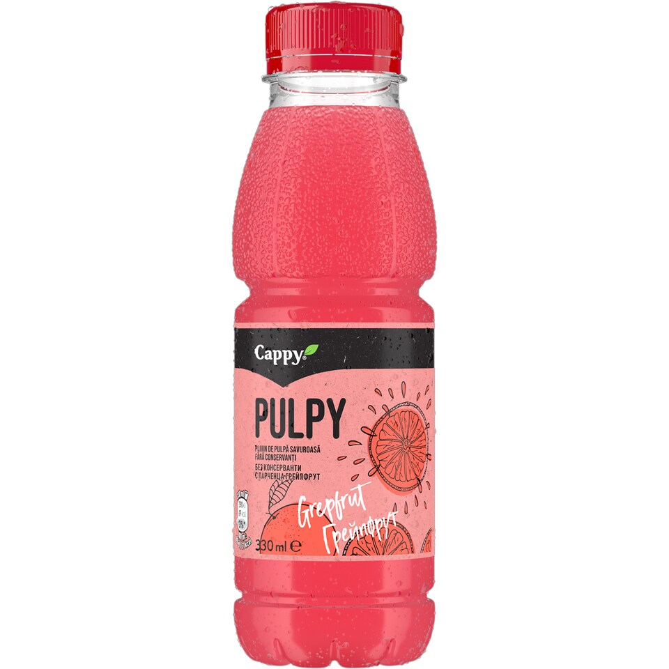 Cappy Pulpy | Bautura racoritoare necarbogazoasa cu suc de grepfrut roz ...