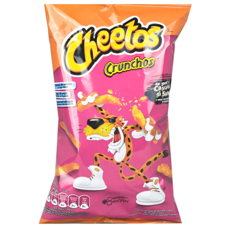 Cheetos | Snacks cu gust de cascaval si sunca 95g | Mega-image