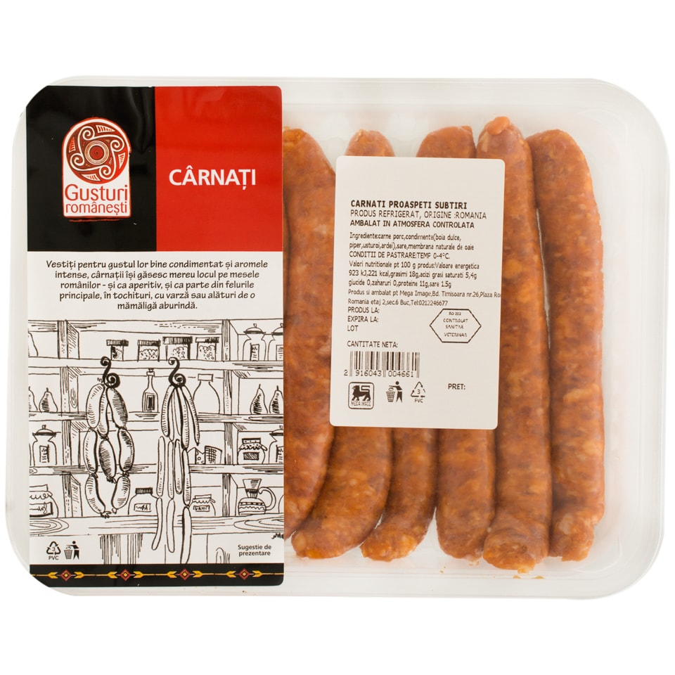 Gusturi romanesti | Carnati proaspeti subtiri kg | Mega-image