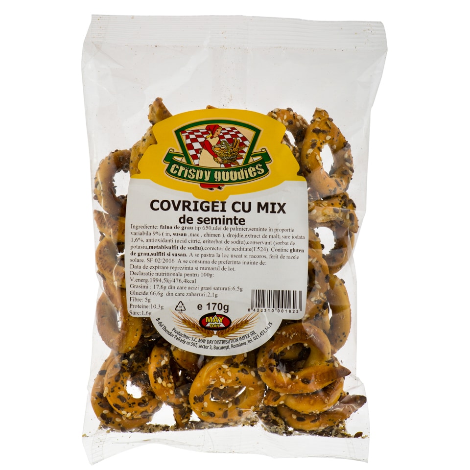 Crispy goodies | Covrigei cu mix de seminte 170g | Mega-image