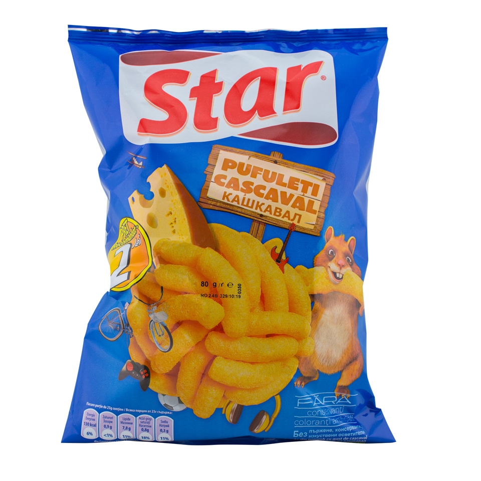 Star | Snacks cu aroma de cascaval 80g | Mega-image