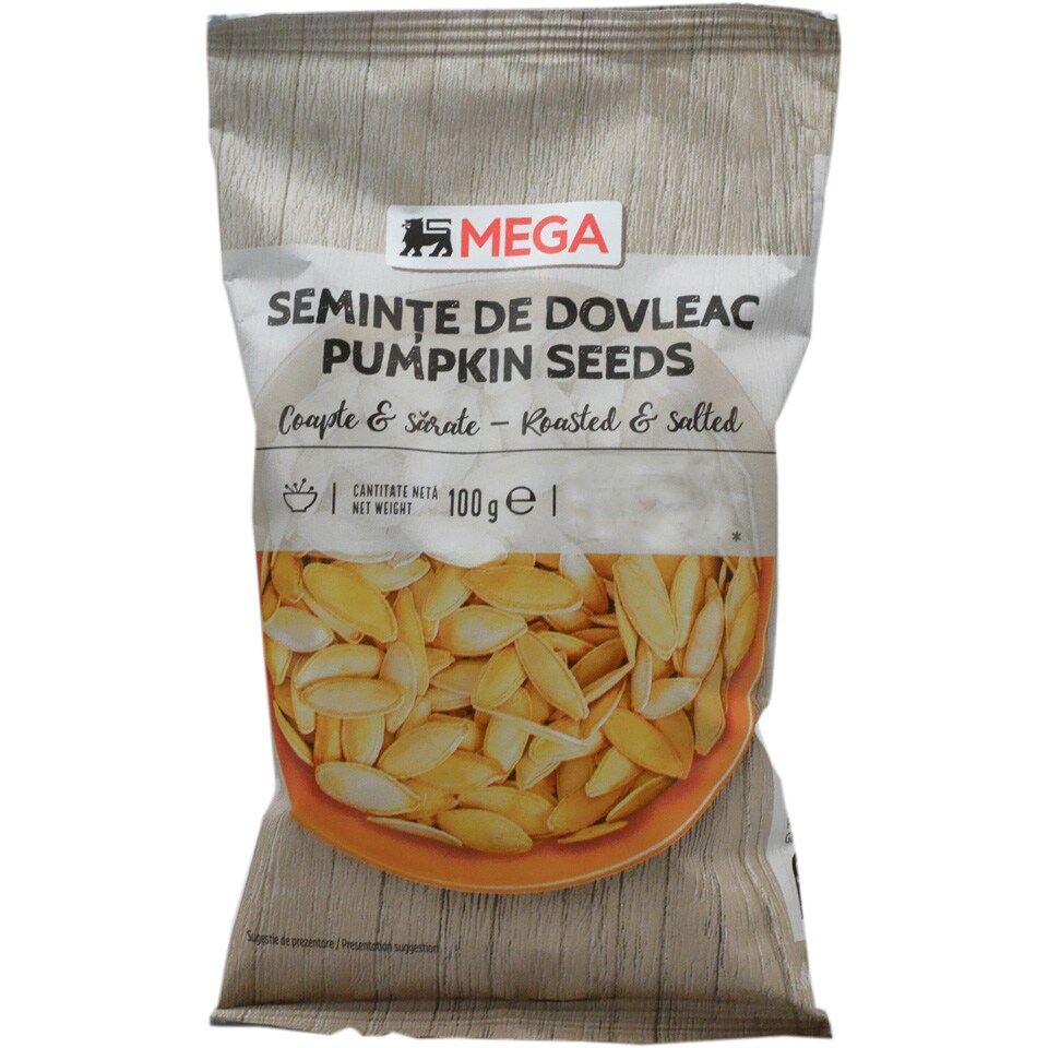 MEGA | Seminte de dovleac, coapte si sarate 100g | Mega-image