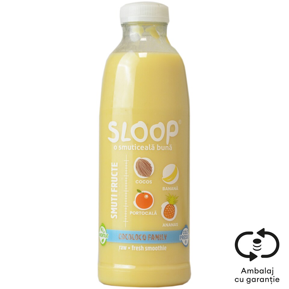 Sloop | Smoothie cu cocos si ananas 750ml | Mega-image