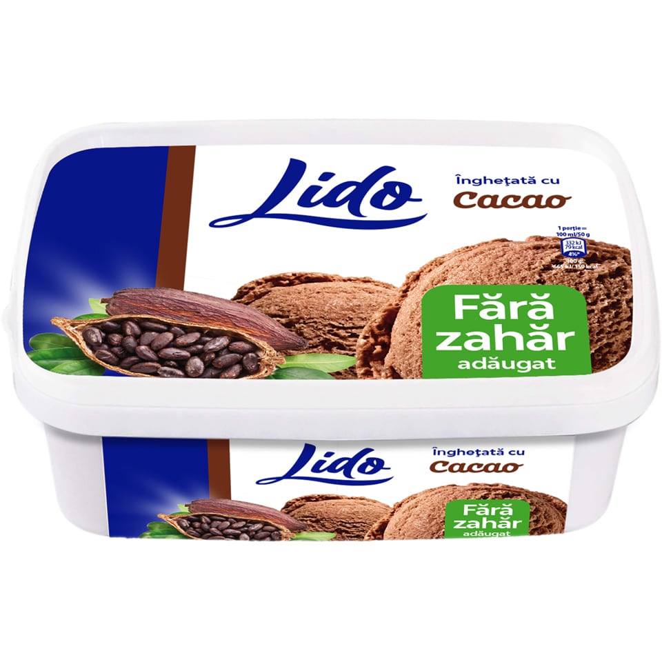 Lido | Inghetata cu cacao, fara zahar adaugat 1000ml | Mega-image
