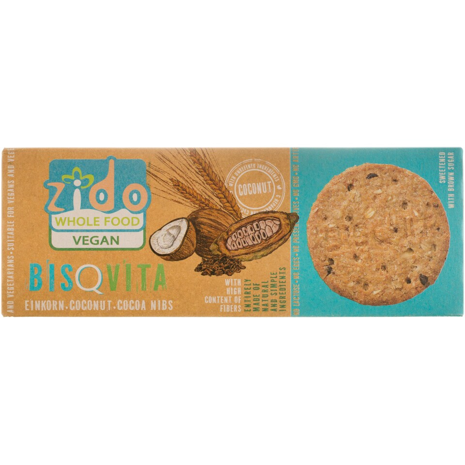 Zido | Bisqvita | Biscuiti vegan cu nuca de cocos 105g | Mega-image