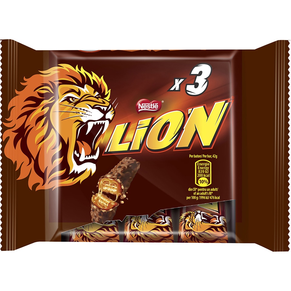 Lion | Baton de ciocolata 3 bucati 3x24g | Mega-image