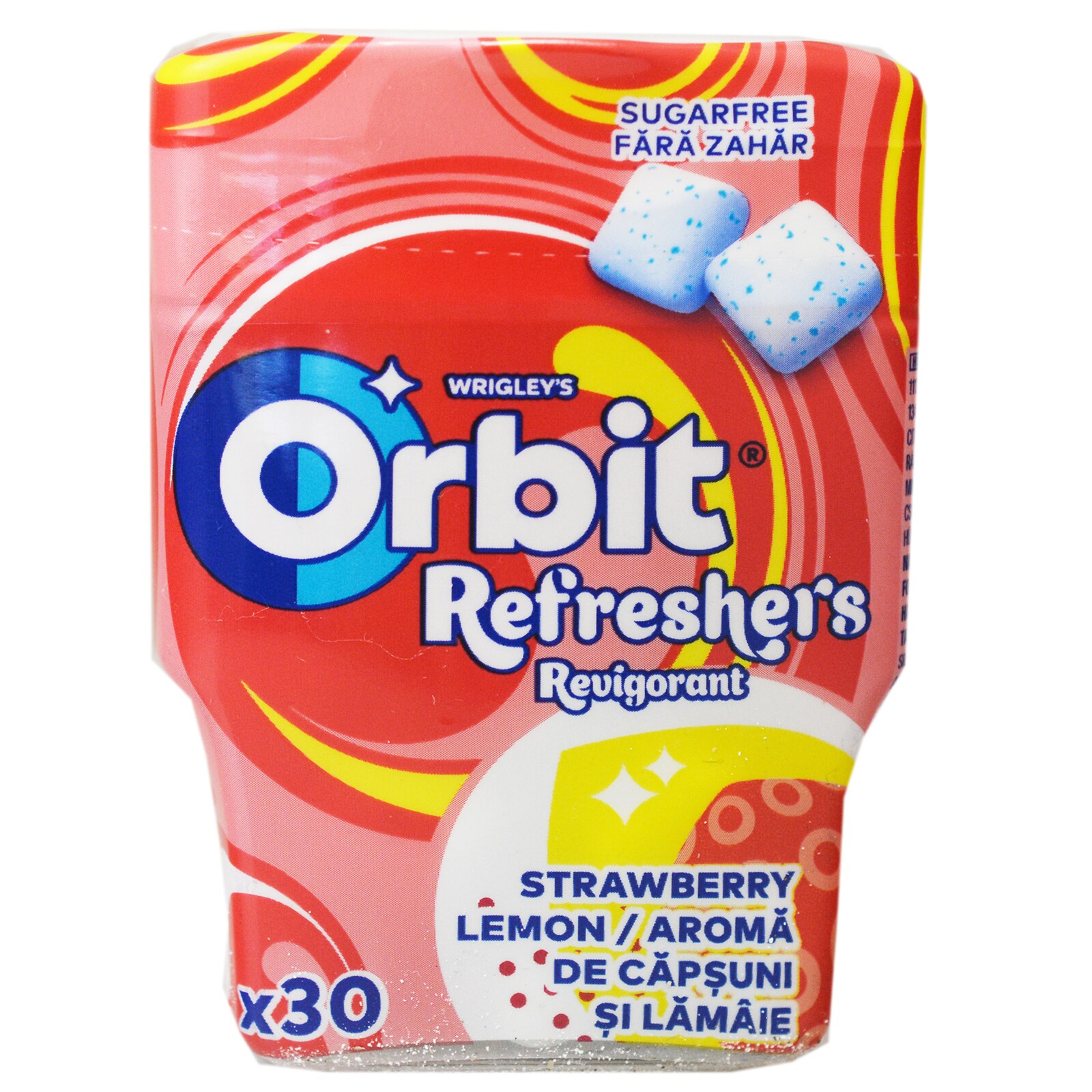 Orbit | Refreshers | Guma de mestecat fara zahar cu arome de capsuni si ...