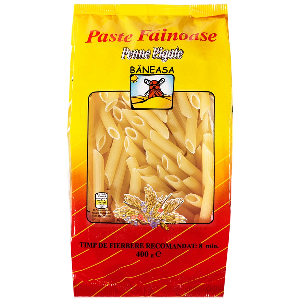 Baneasa | Paste fainoase Penne rigate fara ou 400g | Mega-image