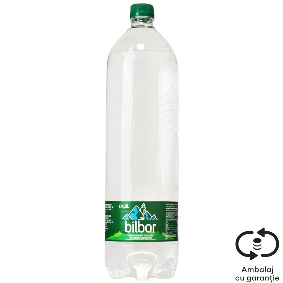 Bilbor | Apa minerala naturala carbogazificata 1.5L | Mega-image