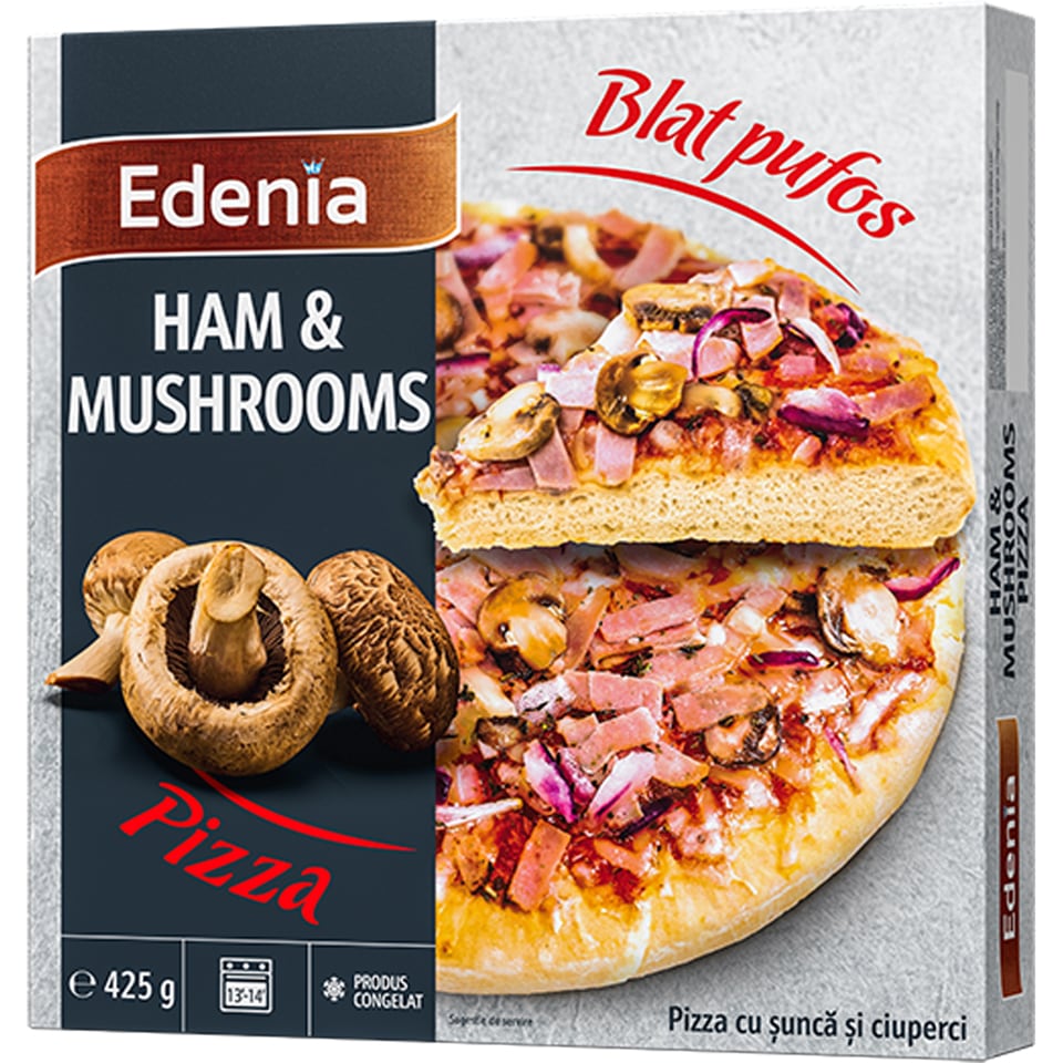 Edenia | Pizza cu sunca si ciuperci 425g | Mega-image
