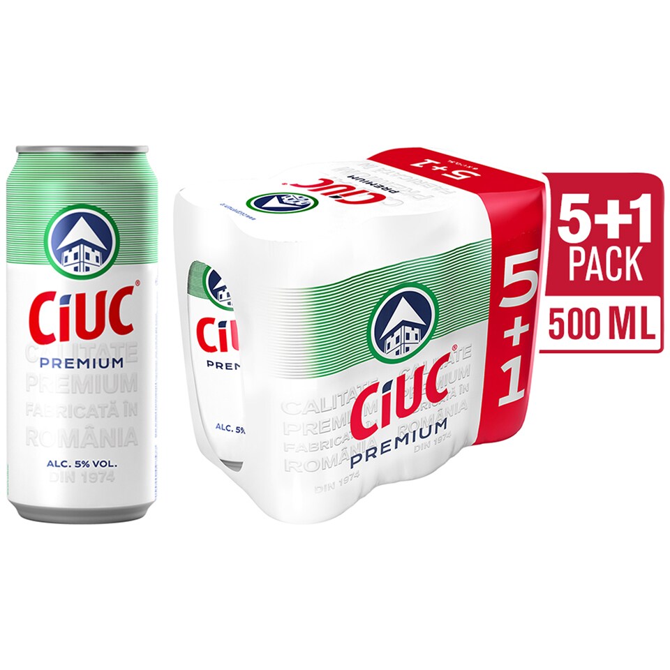 Ciuc Premium | Bere blonda pasteurizata 6x0.5L | Mega-image