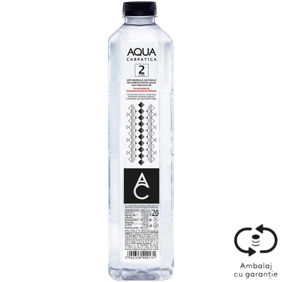 Aqua Carpatica | Apa minerala naturala plata 2L | Mega-image