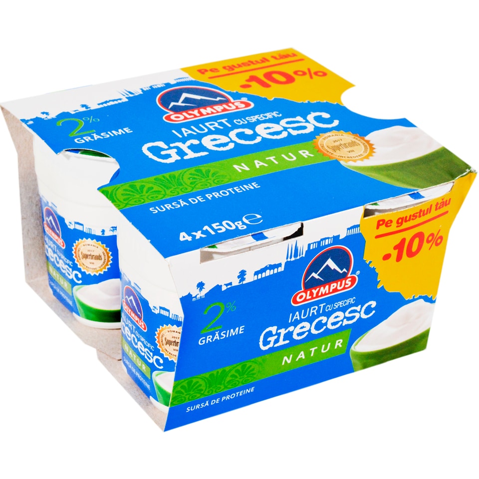 Olympus | Pachet iaurt grecesc 2% grasime 4x150g | Mega-image