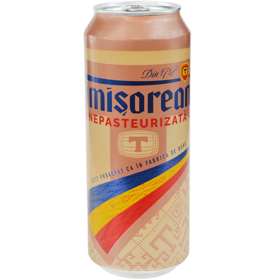 Timisoreana | Bere nepasteurizata doza 0.5l | Mega-image