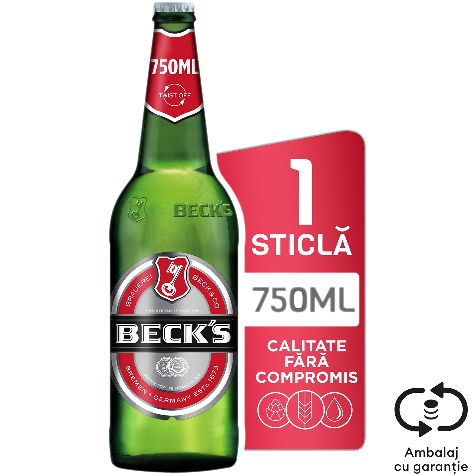 Beck's | Bere blonda 0.75L | Mega-image