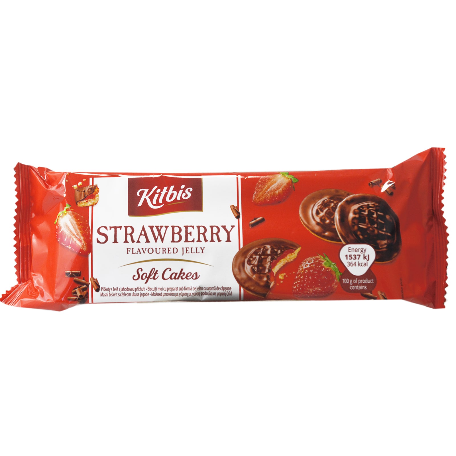 Kitbis | Biscuiti moi cu jeleu cu aroma de capsune 150g | Mega-image