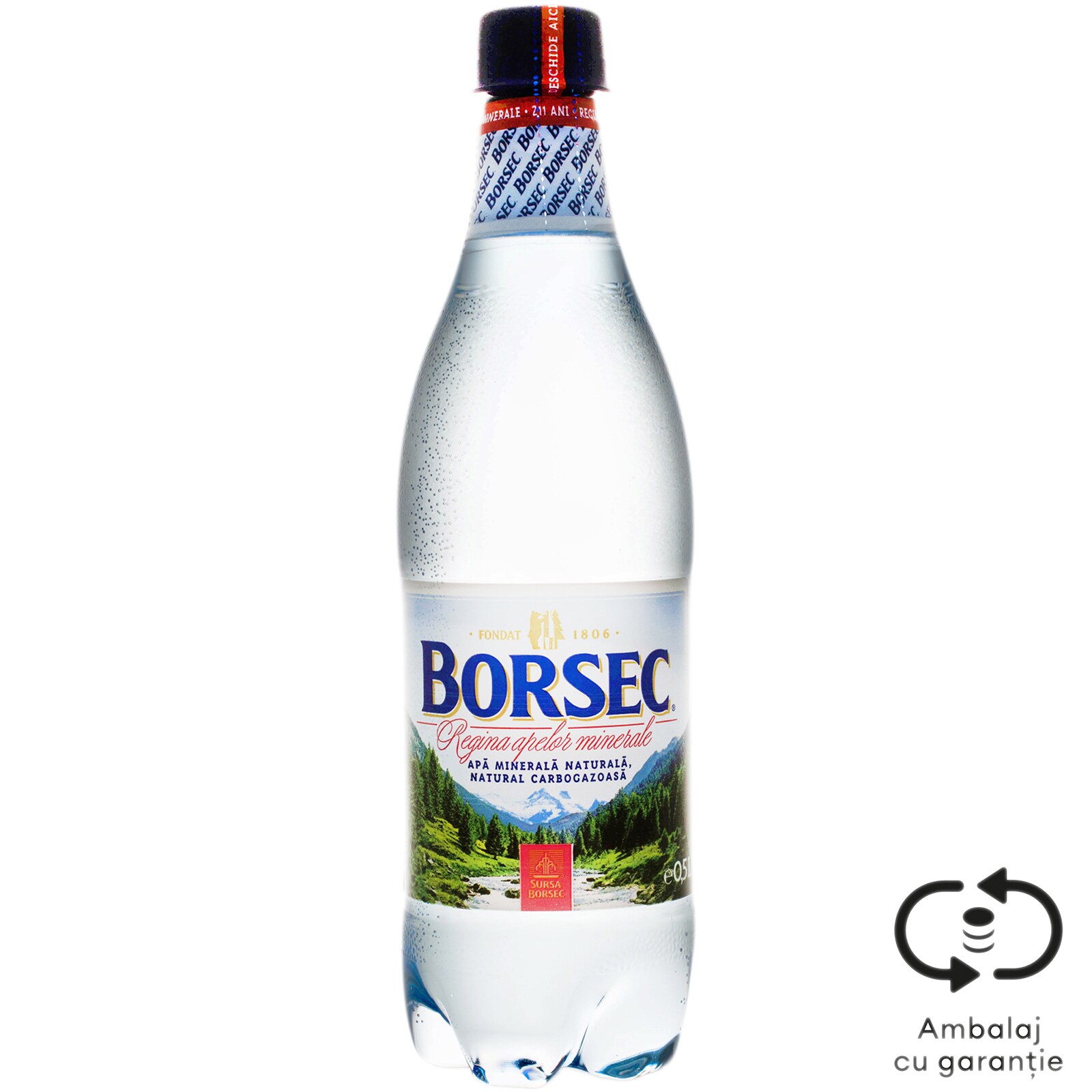 Borsec | Apa minerala naturala carbogazoasa 0.5L | Mega-image