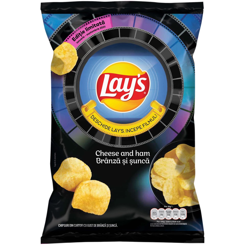 Lay's | Chipsuri cu gust de branza si sunca 140g | Mega-image