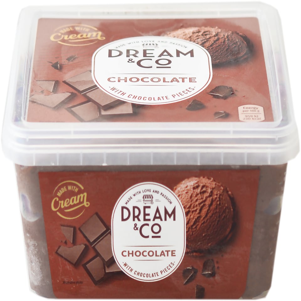 Dream&Co | Inghetata cu cacao si ciocolata 1000ml | Mega-image