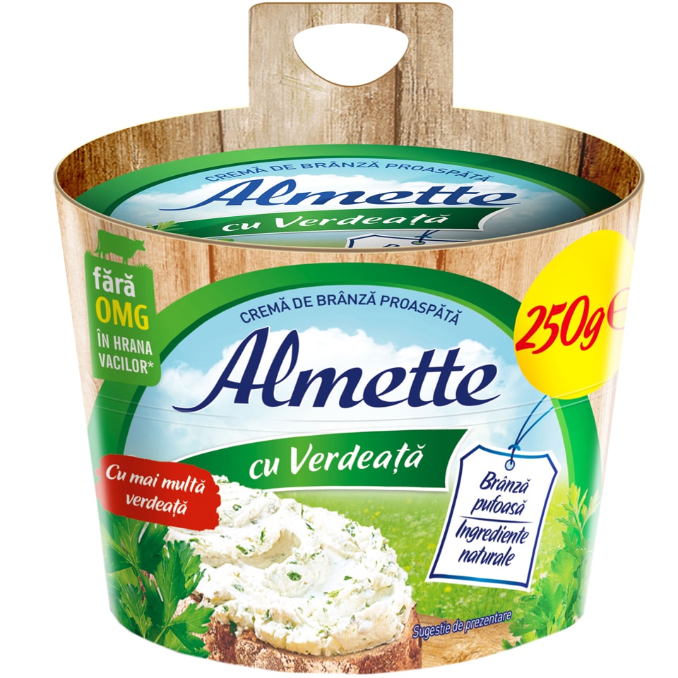 Almette | Crema de branza proaspata cu verdeata 250g | Mega-image