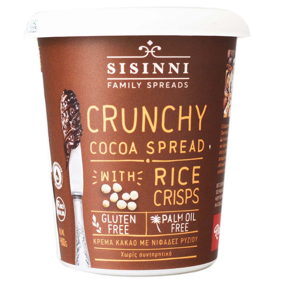 Sisinni | Crema tartinabila de cacao cu fulgi de orez 400g | Mega-image