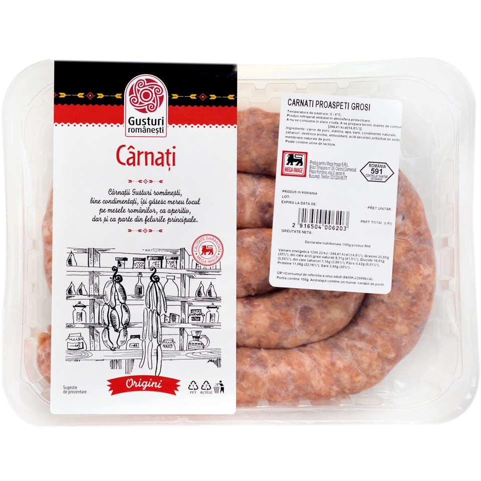 Gusturi romanesti | Carnati proaspeti grosi | Mega-image
