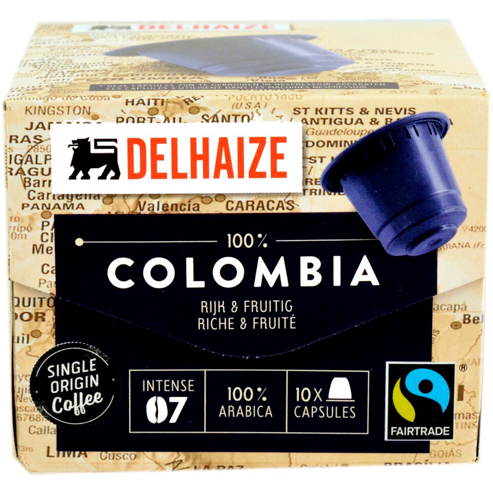 Delhaize | Cafea Columbia, 10 capsule | Mega-image