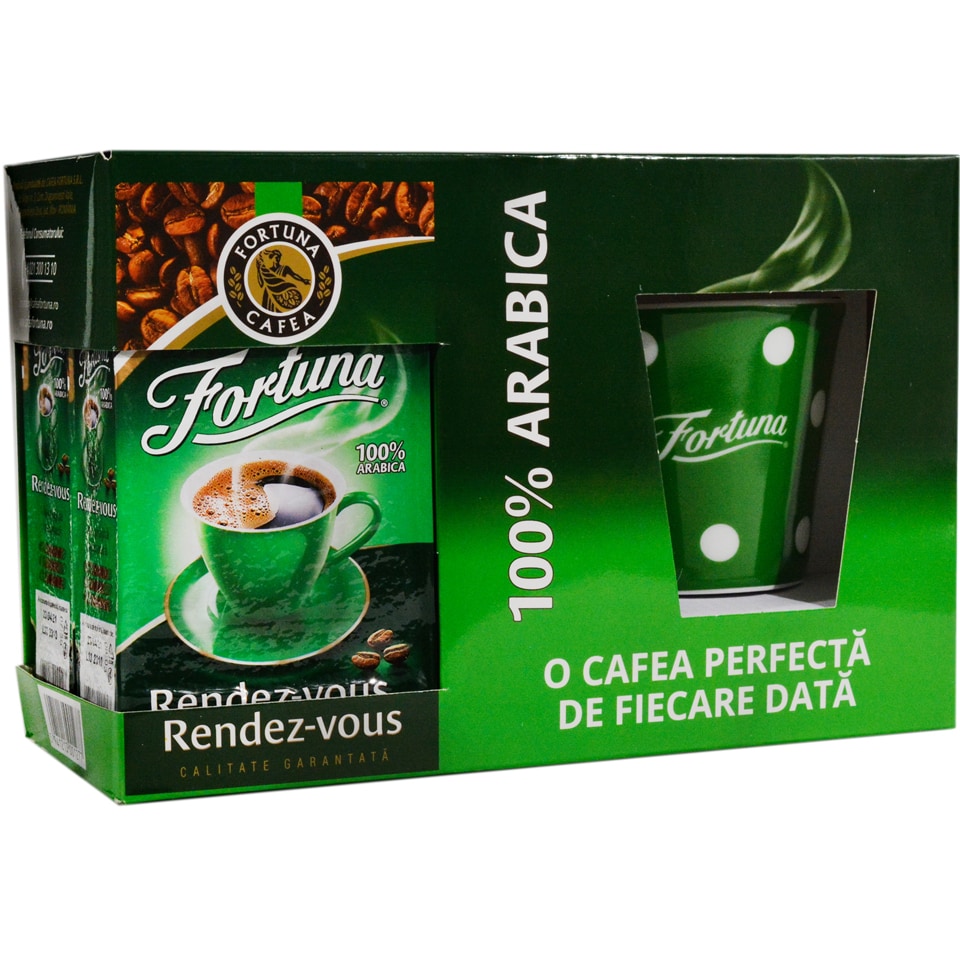 Fortuna | Cafea macinata si prajita 2x250g | Mega-image