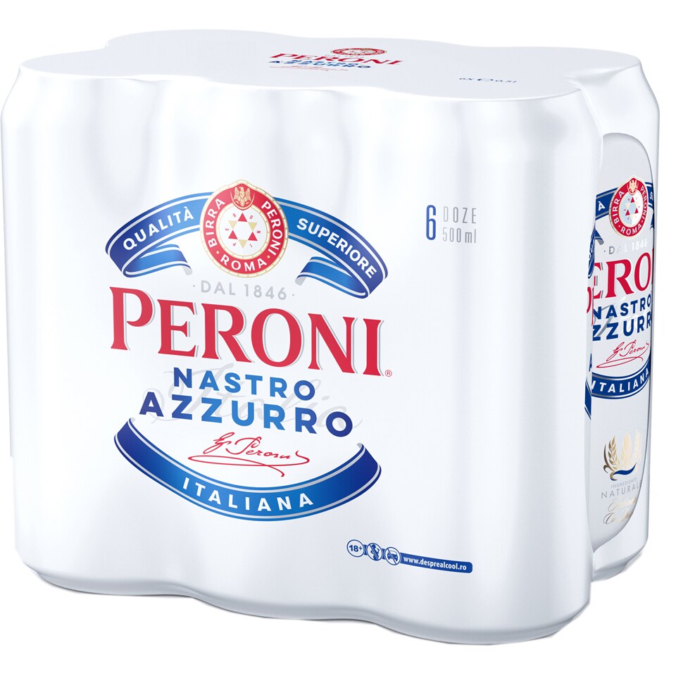 Peroni Nastro Azzurro | Bere blonda pasteurizata 6x0.5L | Mega-image
