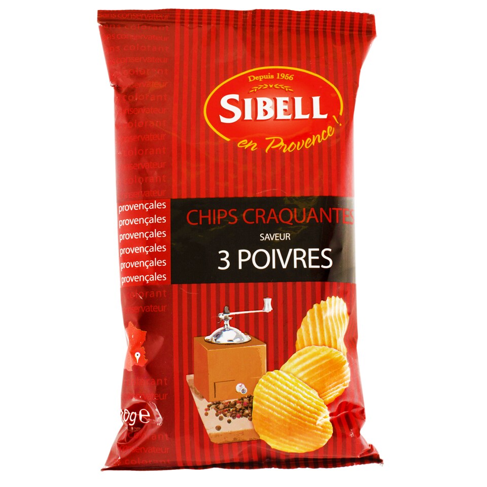 Sibell | Chips cu trei tipuri de piper 120g | Mega-image
