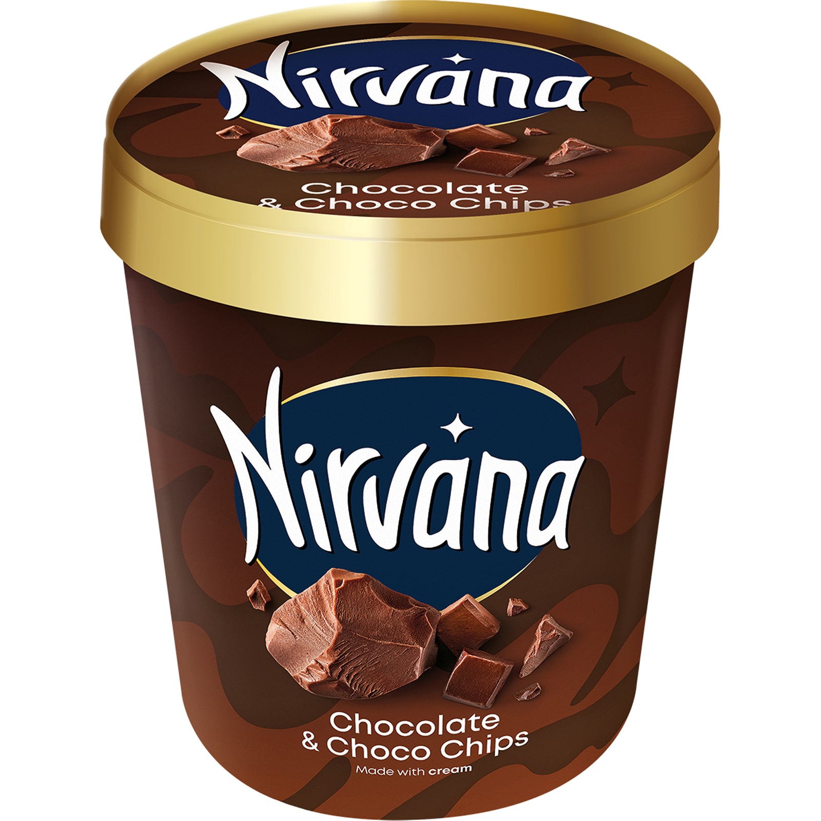 Nirvana | Inghetata Chocolate & Choco Chips 578g | Mega-image