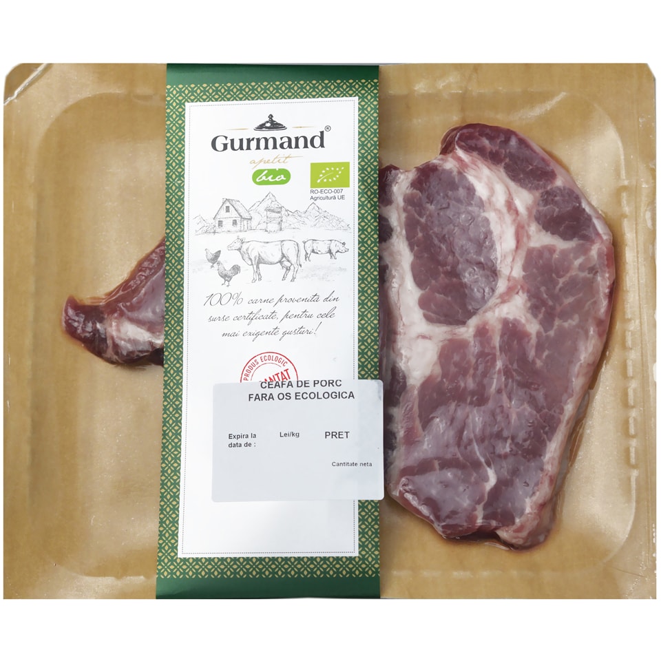 Gurmand Apetit | Ceafa de porc bio fara os | Mega-image