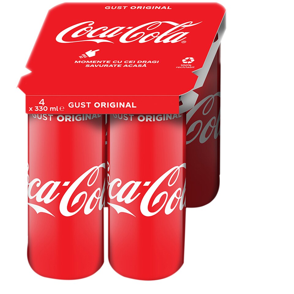 Coca-Cola Gust Original | Bautura racoritoare carbogazoasa doza 4x330ml ...