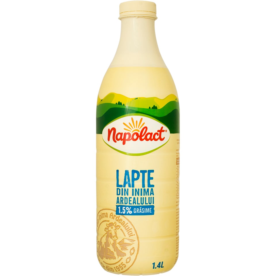 Napolact | Lapte de consum 1.5% grasime 1.4l | Mega-image