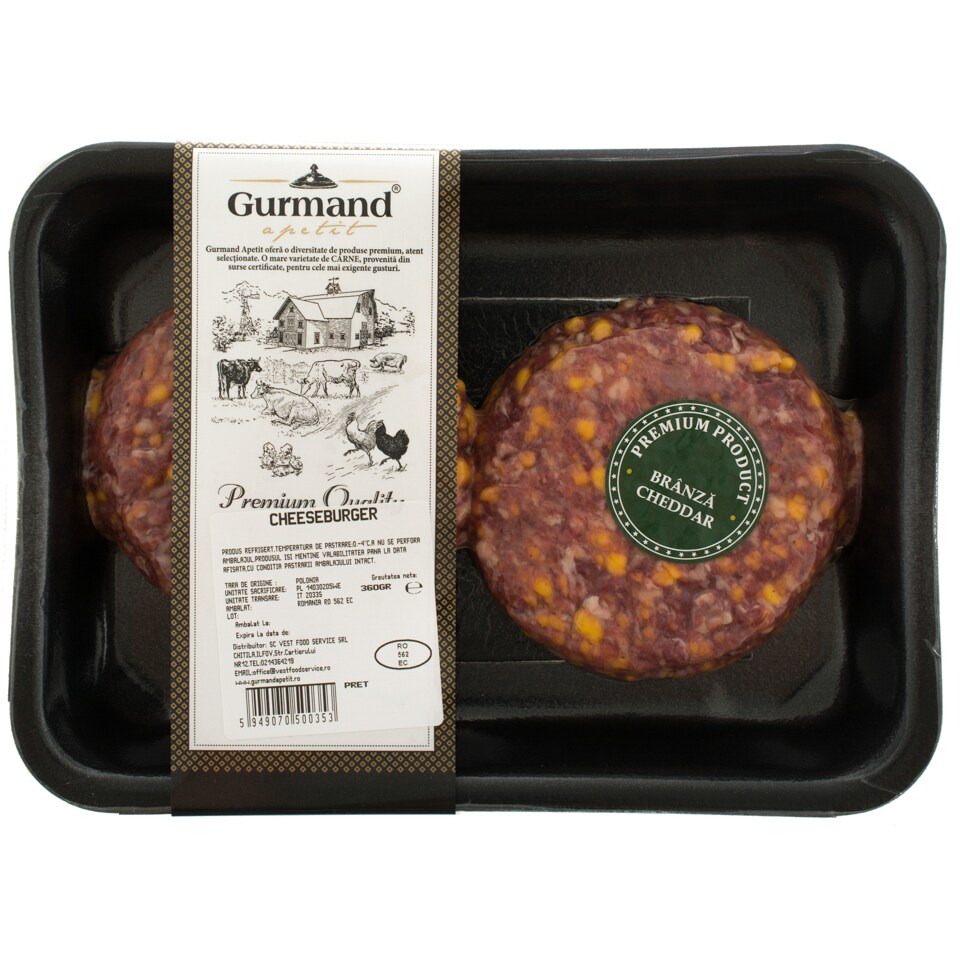 Gourmand | Hamburger de manzat cu branza Cedar 360g | Mega-image