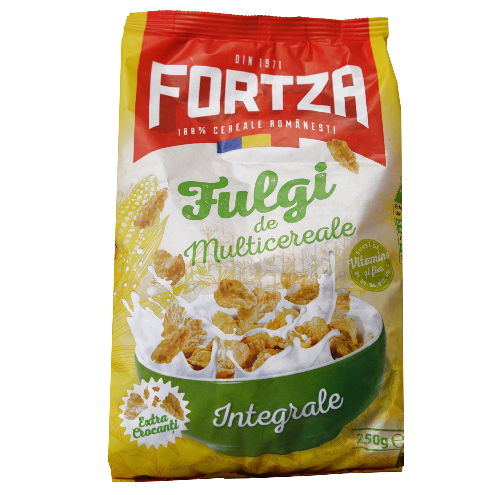 Fortza | Fulgi de multicereale integrale 250g | Mega-image