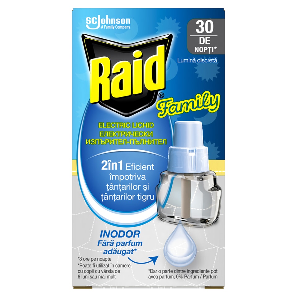 Raid | Family | Rezerva lichida impotriva tantarilor 21ml | Mega-image