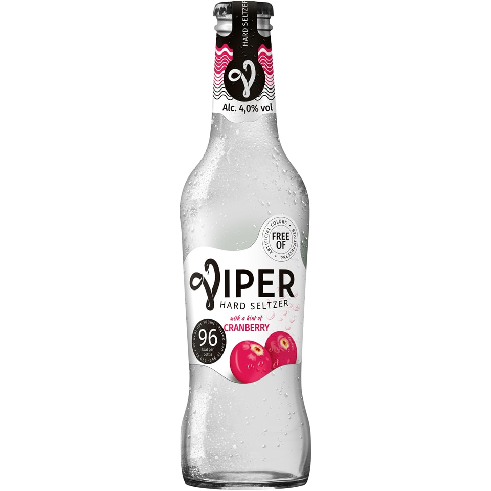Viper | Hard Seltzer Cranberry 330ml | Mega-image