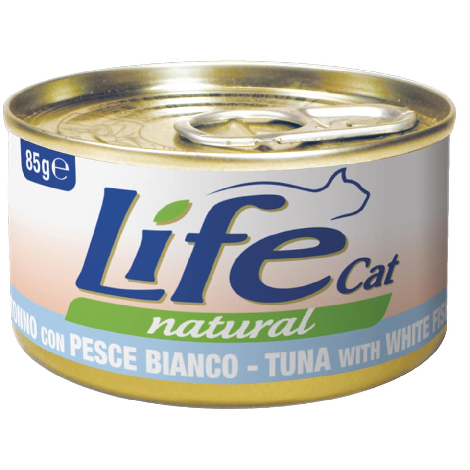 Life | Hrana umeda conserva pentru pisici cu ton si peste 85g | Mega-image