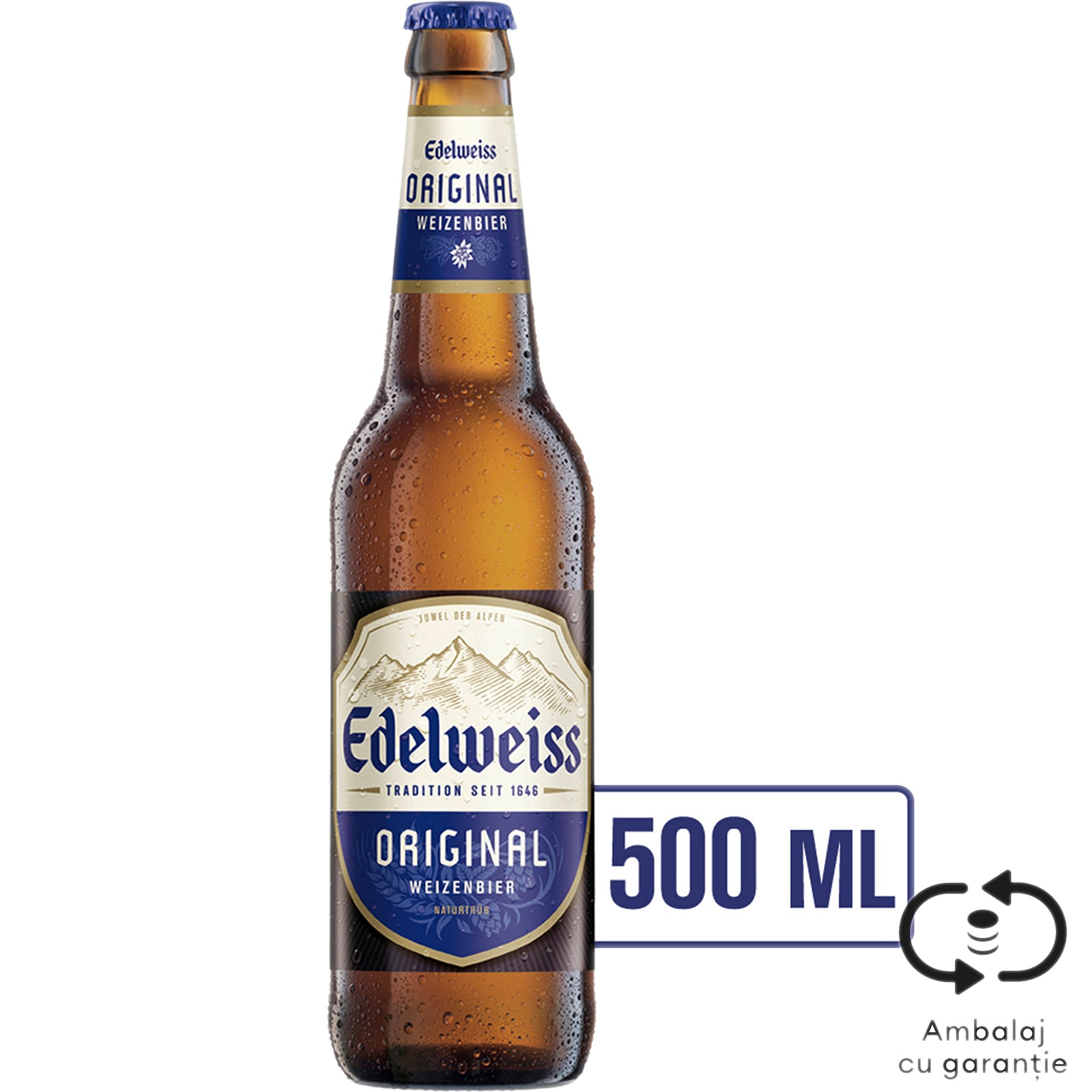 Edelweiss | Bere alba nefiltrata 0.5L | Mega-image