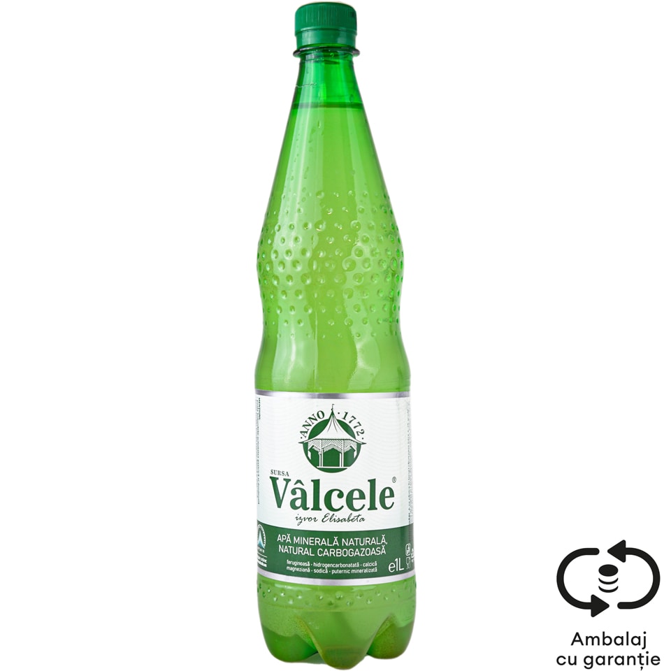 Valcele | Apa minerala naturala carbogazoasa 1L | Mega-image