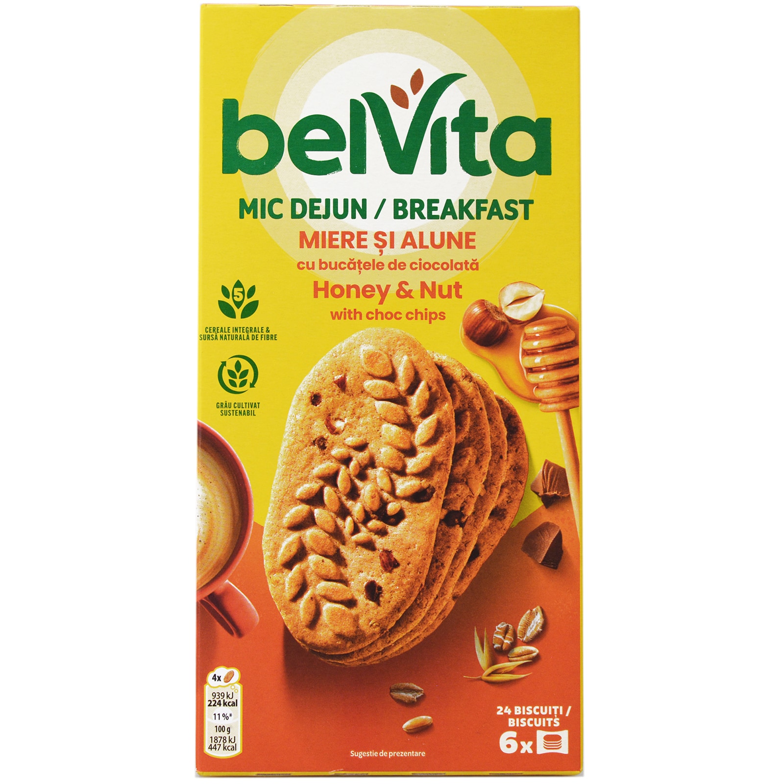 BelVita Breakfast | Biscuiti cu cereale, miere, alune si bucati de ...