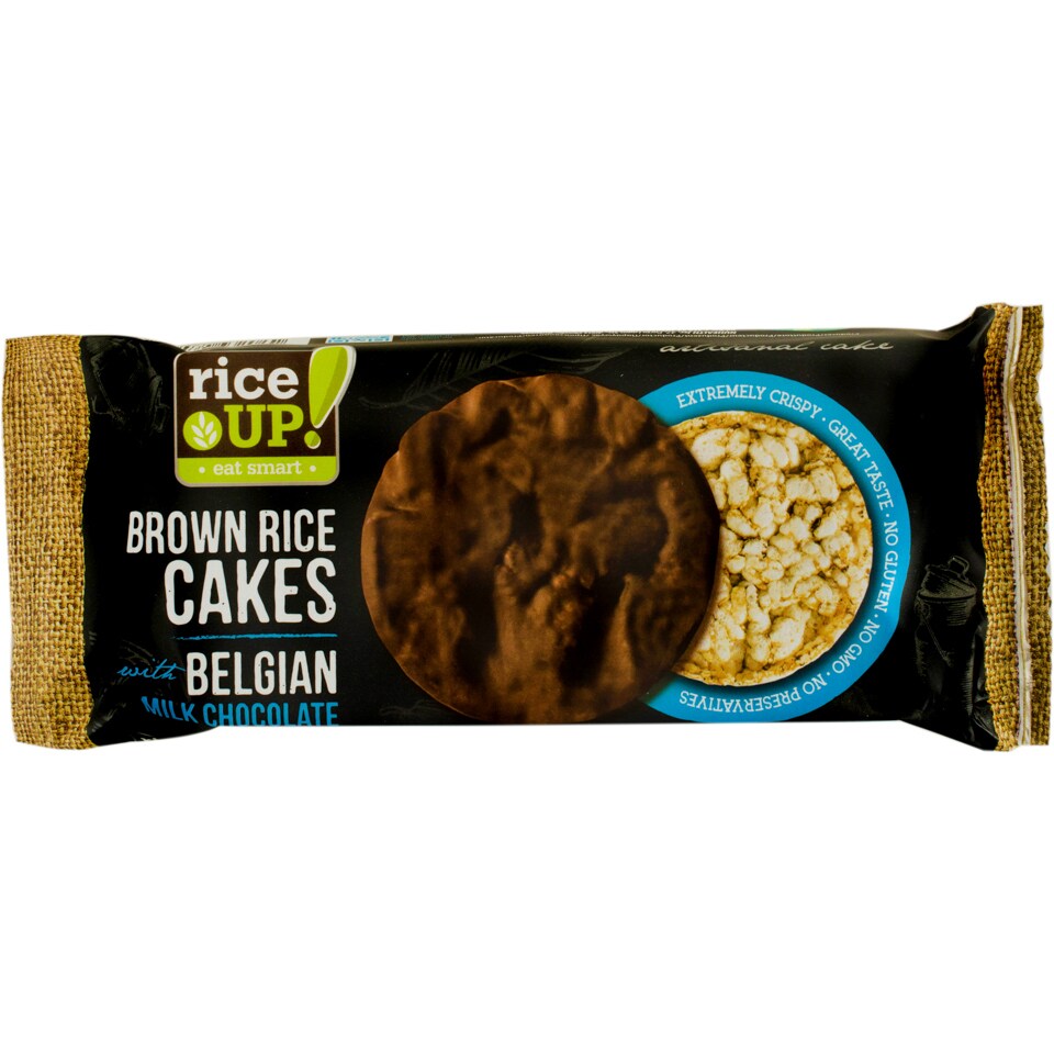 Rice Up | Rondele din orez cu ciocolata belgiana cu lapte 90g | Mega-image
