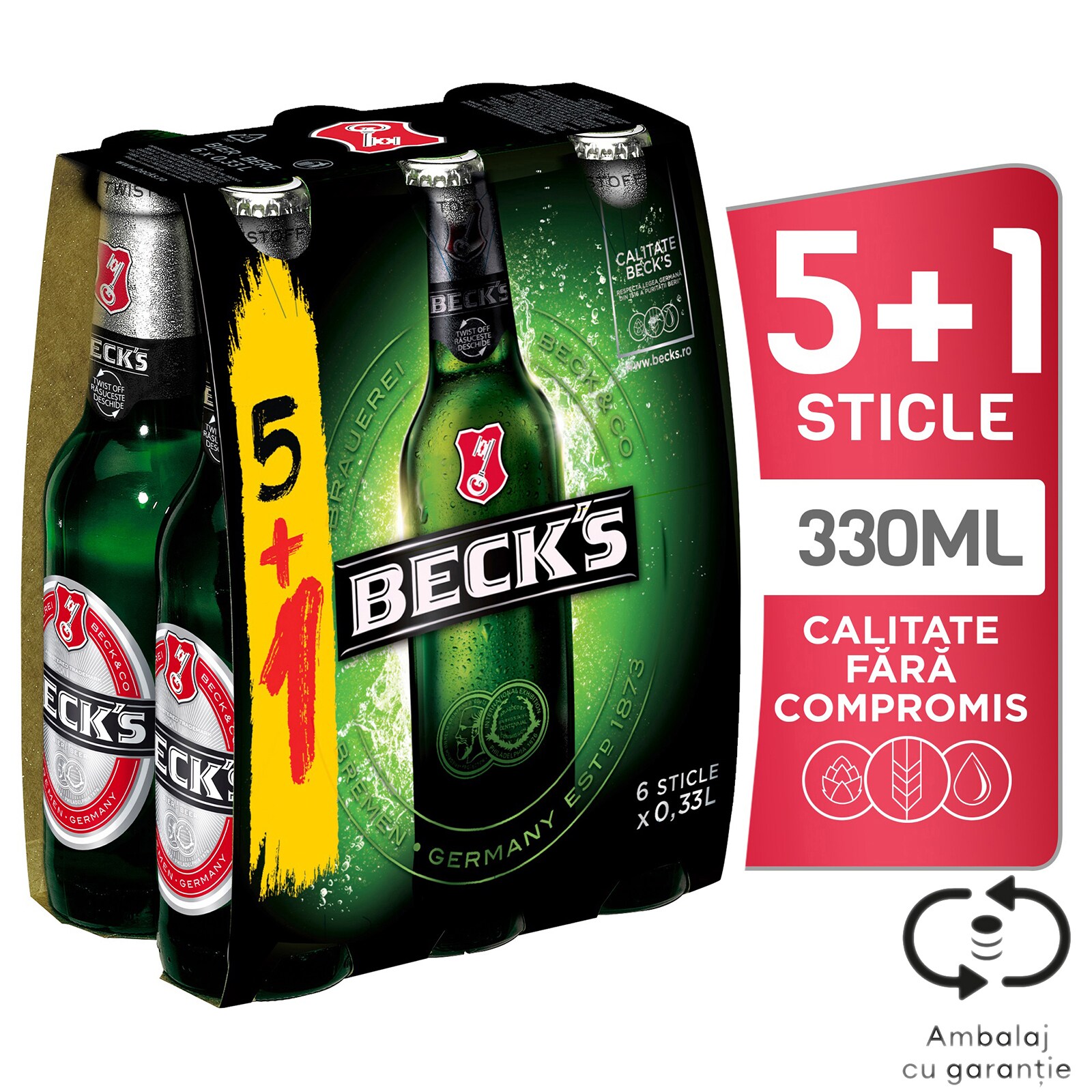 Beck's | Bere blonda 5+1 x 0.33L | Mega-image