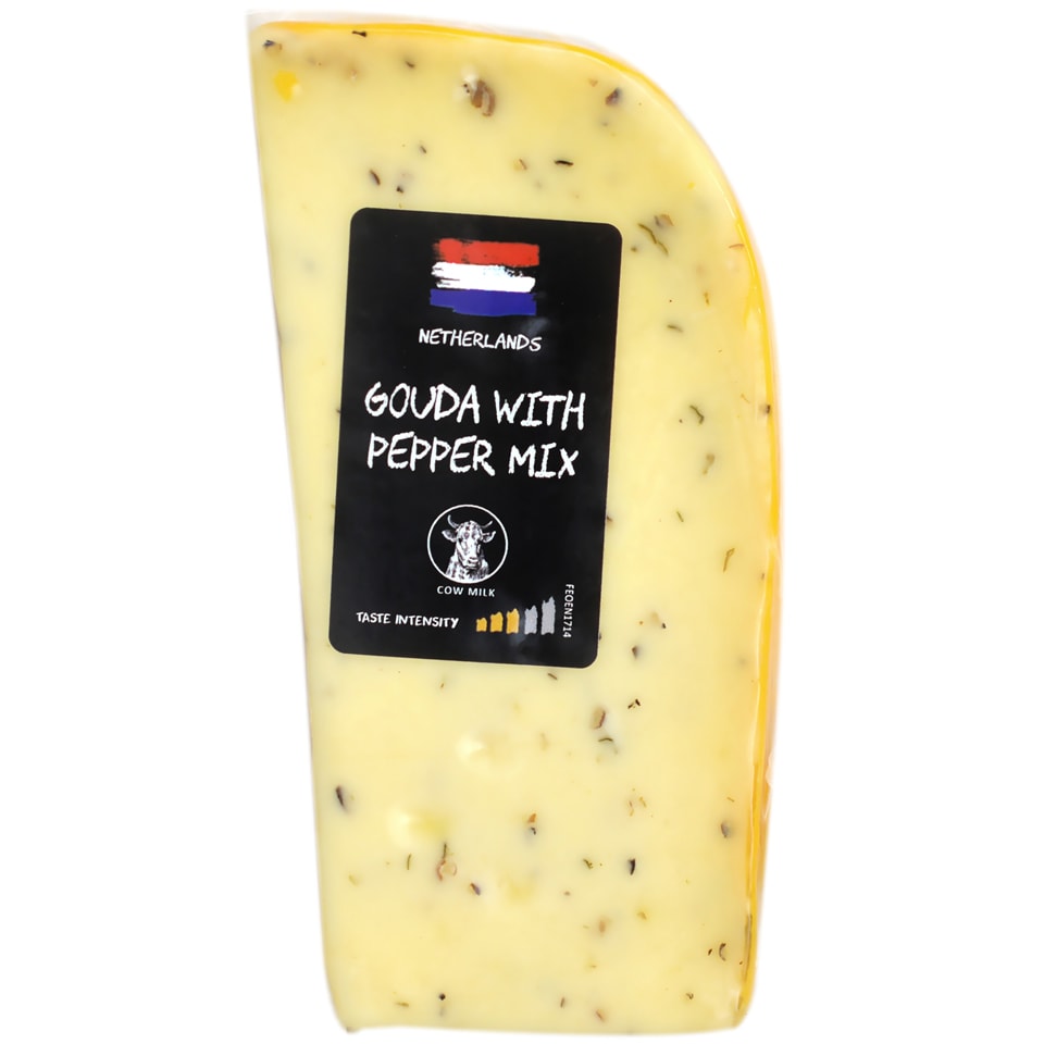 Euroser | Branza Gouda cu piper 130g | Mega-image