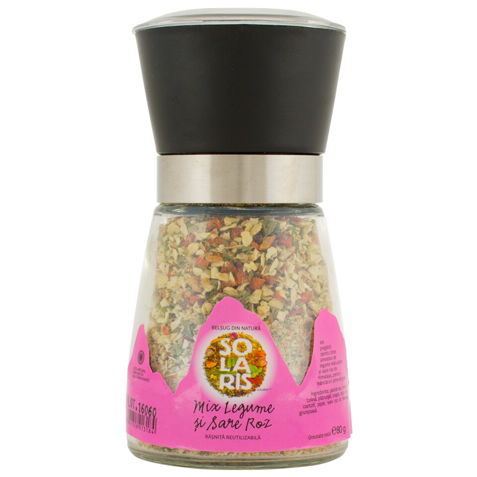 Solaris | Rasnita cu legume si sare roz 80g | Mega-image